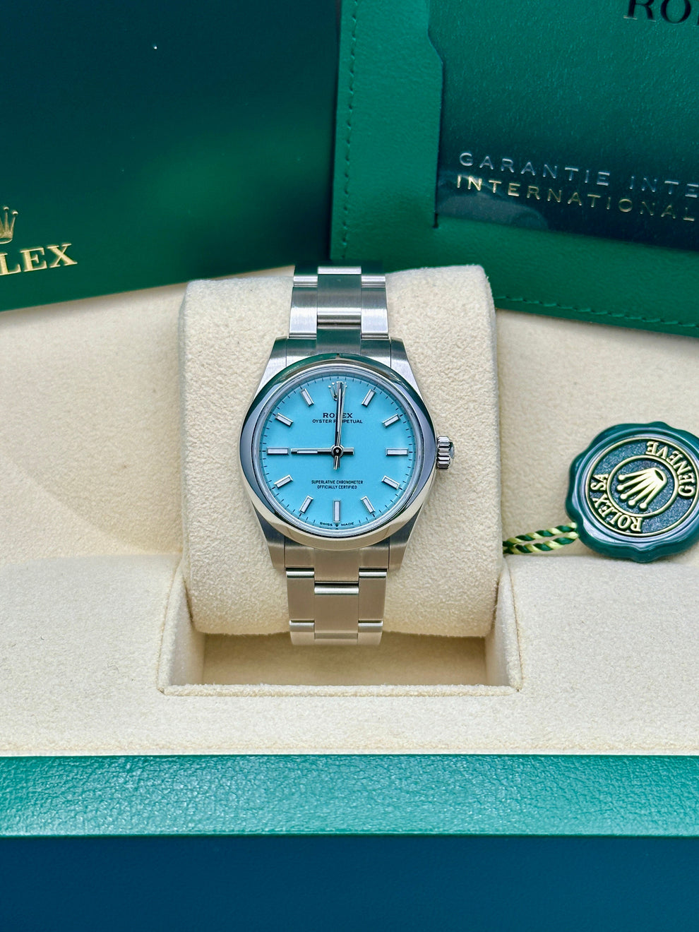 Rolex Oyster Perpetual 31 Watch - Domed Bezel - Tiffany Dial - Oyster