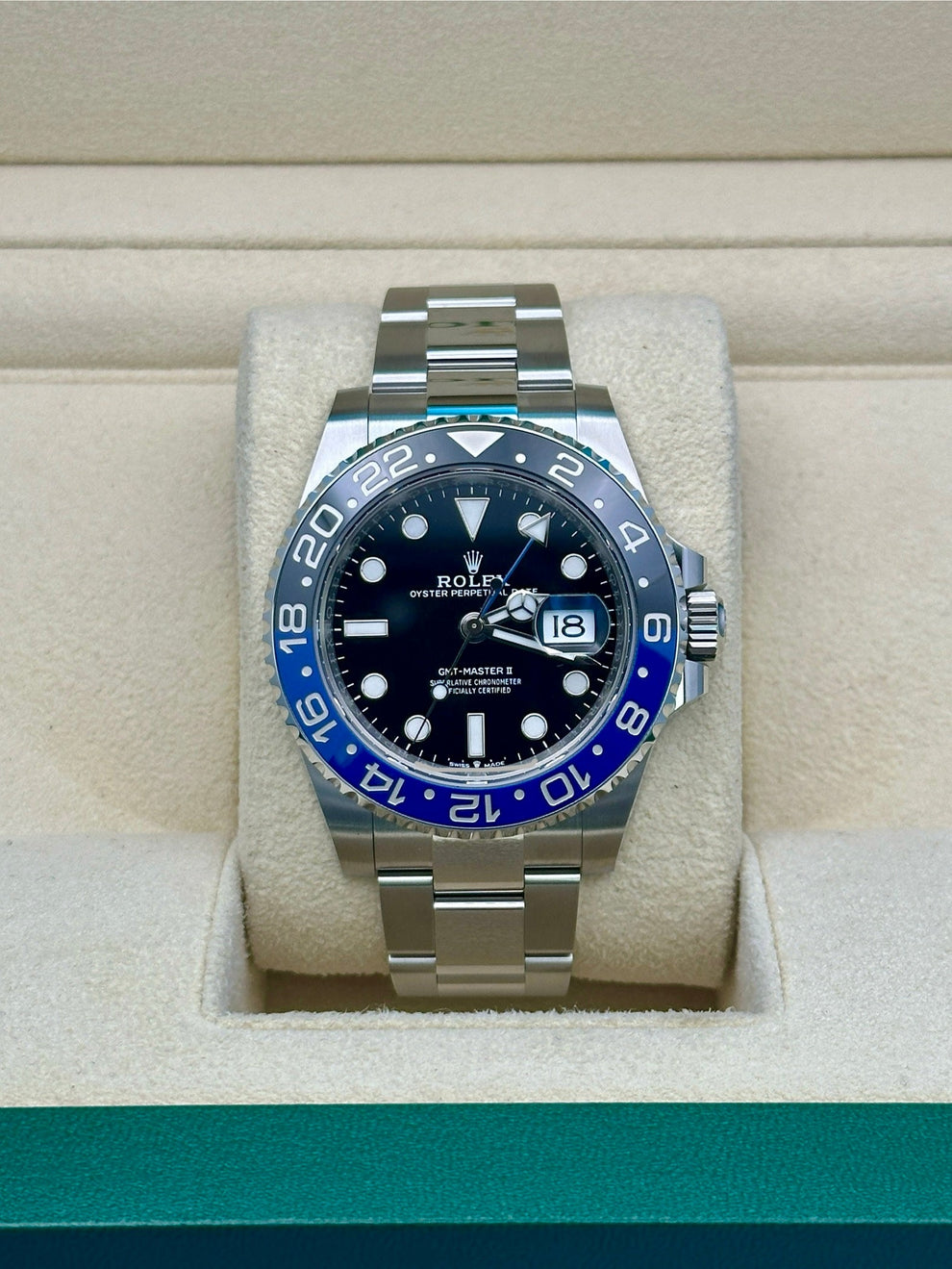 Rolex Steel GMT-Master II 40 - Black And Blue Batman Bezel - Black Dia