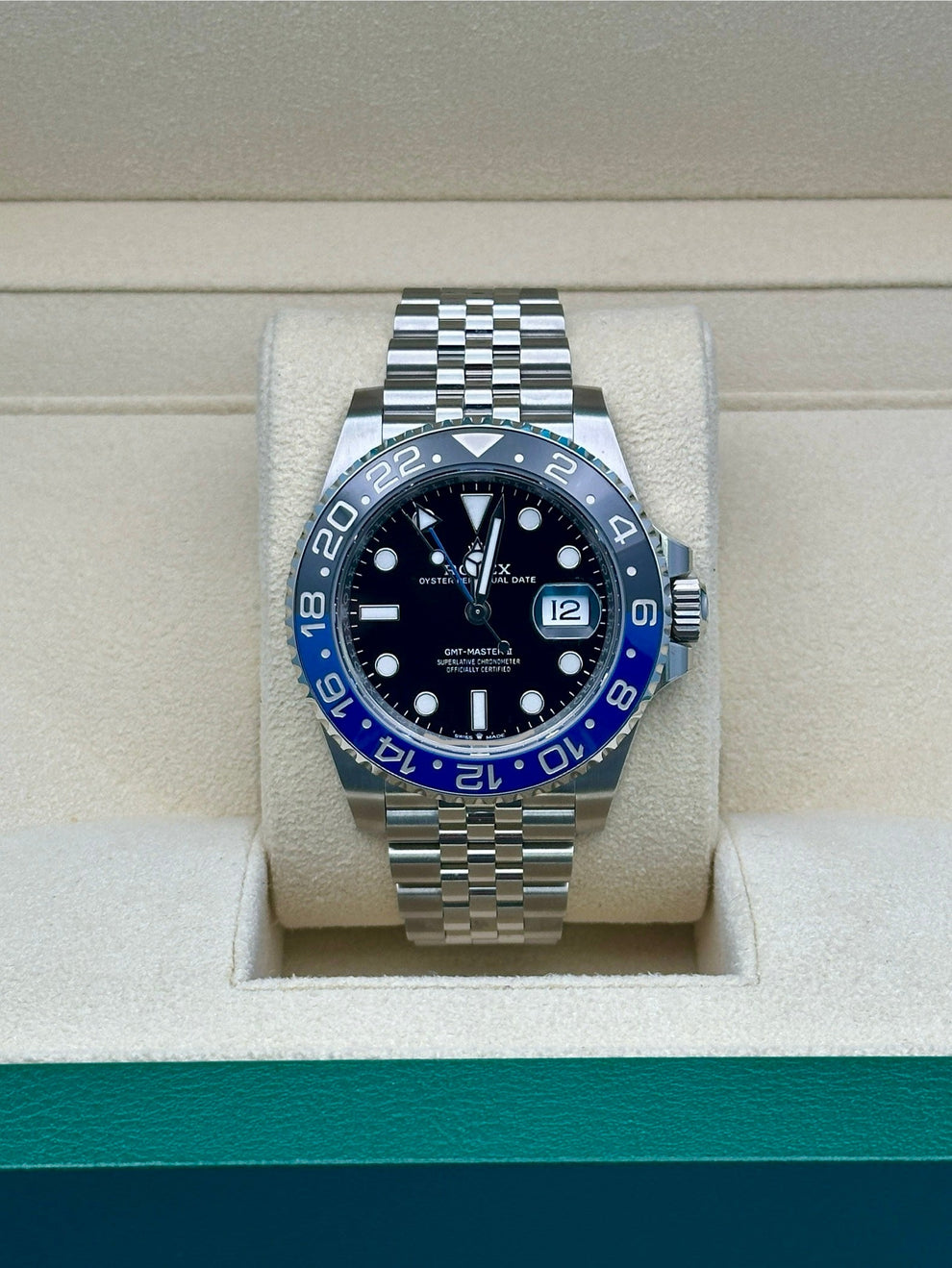 Rolex Steel GMT-Master II 40 - Black And Blue Batman Bezel - Black Dia